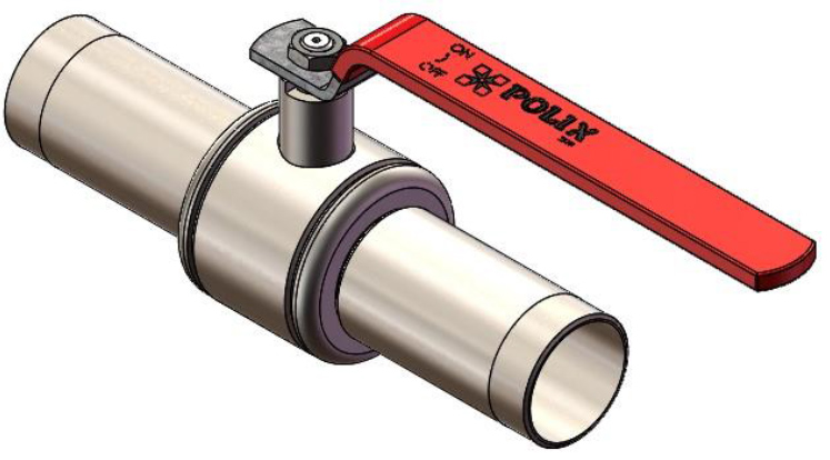 Ball Valves for water and other mediums: Ball Valve KPT Welded PN40 DU ...